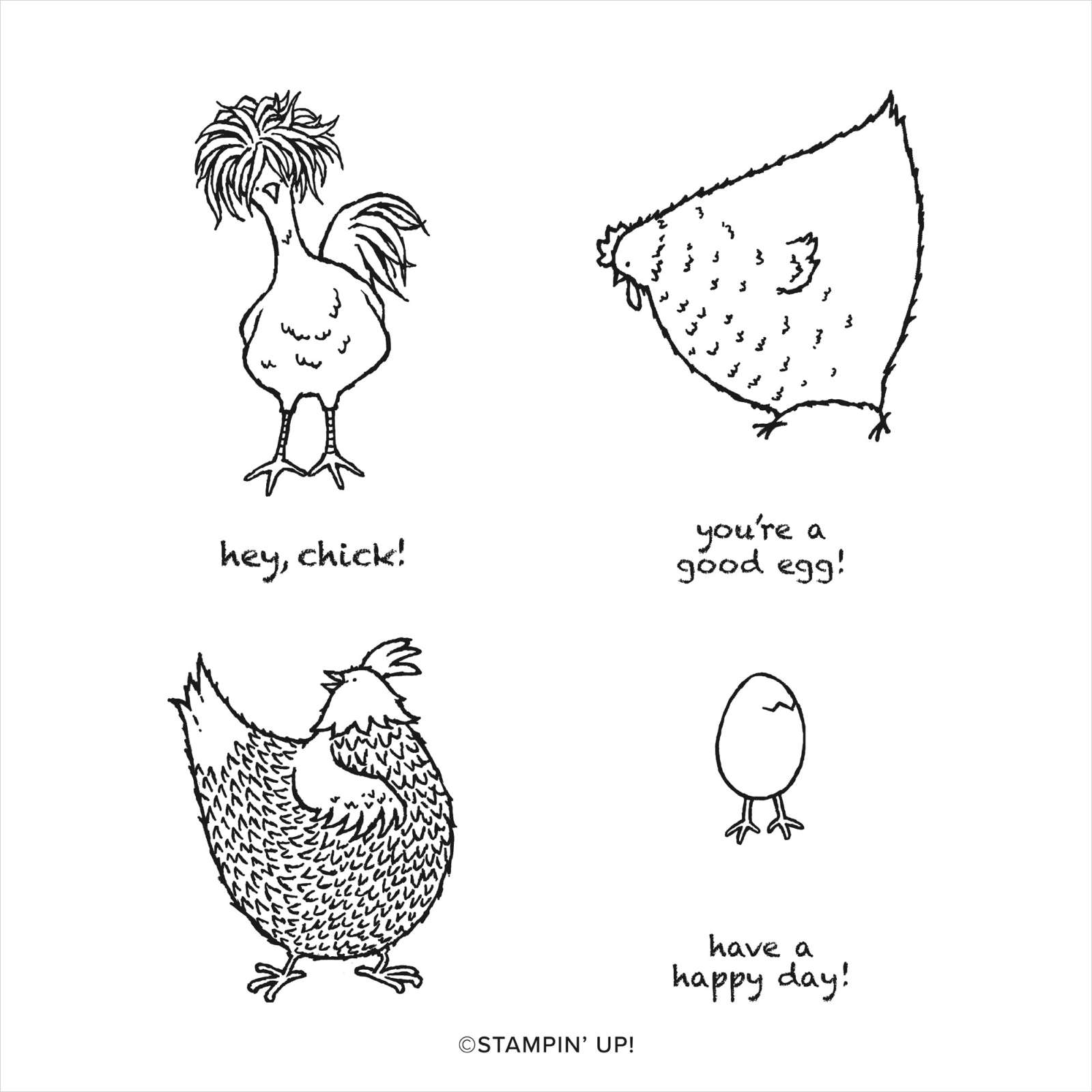 Hey Chick Card Tutorial - Tina Zinck, Stampin' Up! Demonstrator