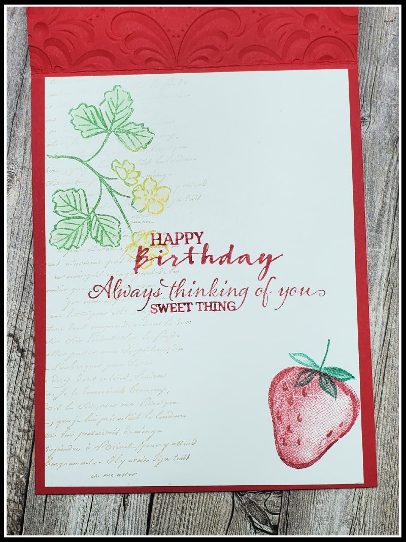 Sweet Strawberry Card Tutorial Tina Zinck Stamping Artist Creative