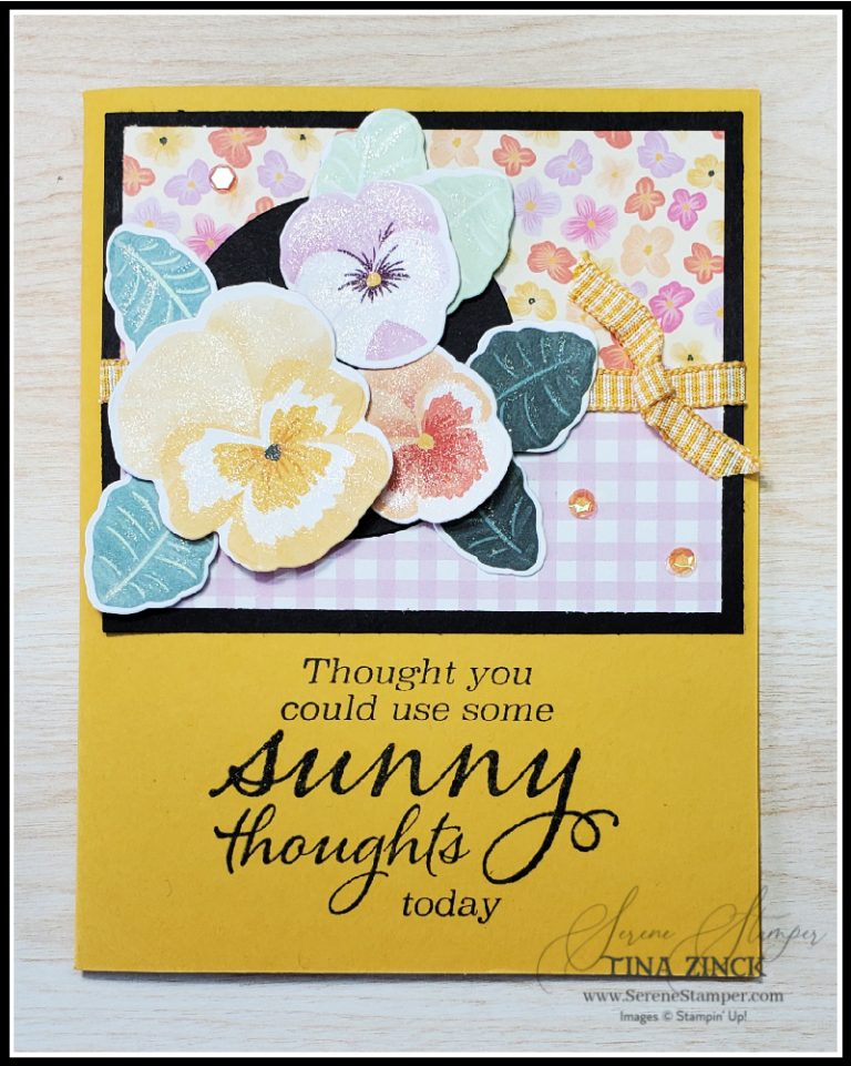 Sunny Sentiments Pansy Card Tutorial - Tina Zinck, Stamping Artist ...