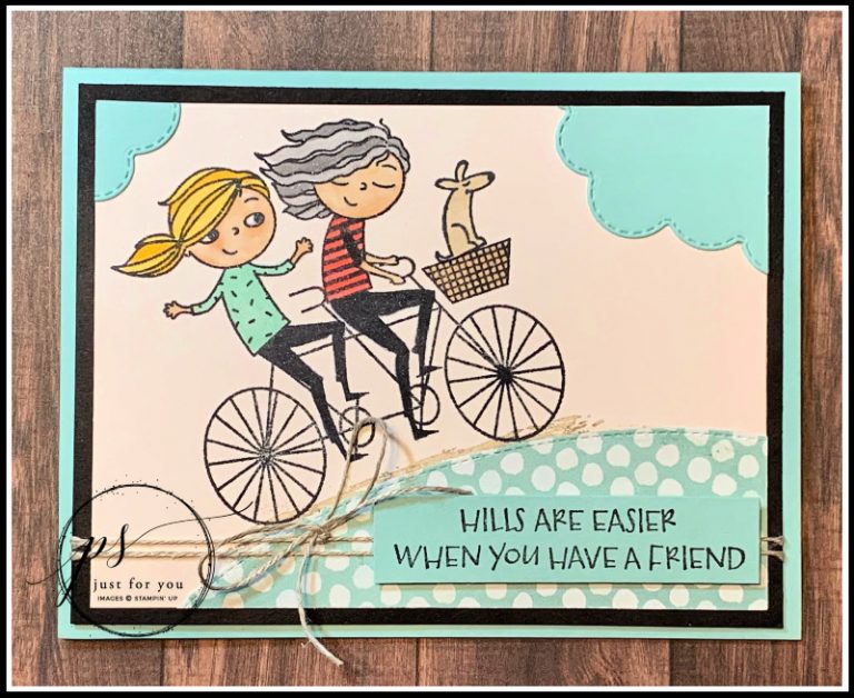 "Right Behind You" Card Tutorial - Tina Zinck, Stampin' Up! Demonstrator