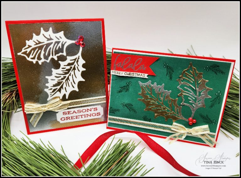 7-Day Christmas Card Series - Day #2 Embossed Masking Technique - Tina ...