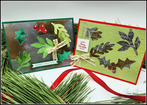 7-Day Christmas Card Series - Day #2 Embossed Masking Technique - Tina ...