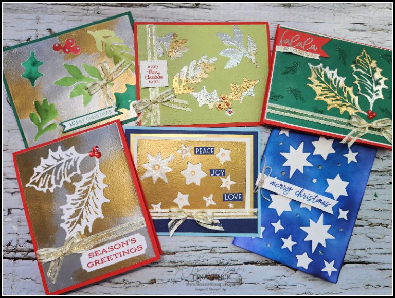 7-Day Christmas Card Series - Day #2 Embossed Masking Technique - Tina ...