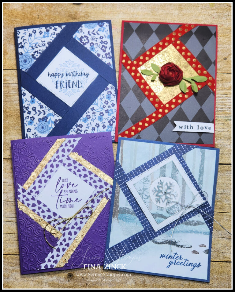 Fractured/Faux Shutter Cards 4 Ways! - Tina Zinck, Stampin' Up ...