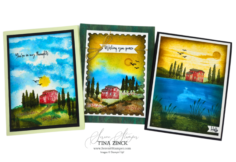 3 Easy Ways to Make Backgrounds for Scenery Cards | HILLS OF TUSCANY ...